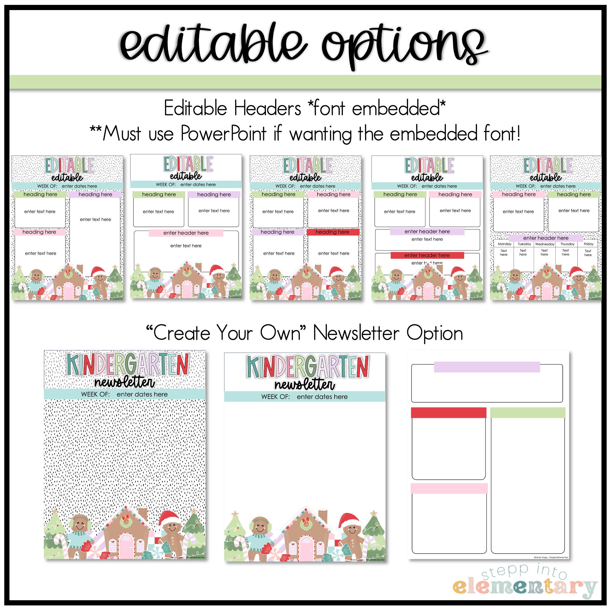 Christmas Classroom Newsletter Templates | Editable, Trendy Design - Etsy