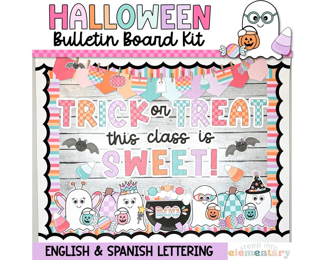 Cutesy Halloween Bulletin Board Kit | Classroom Decor (digital Download ...