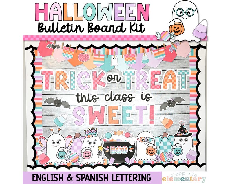 Cutesy Halloween Bulletin Board Kit | Classroom Decor (digital Download ...