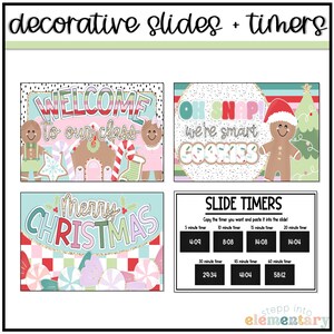 Christmas Classroom Slides | Gingerbread Theme (digital Download) - Etsy