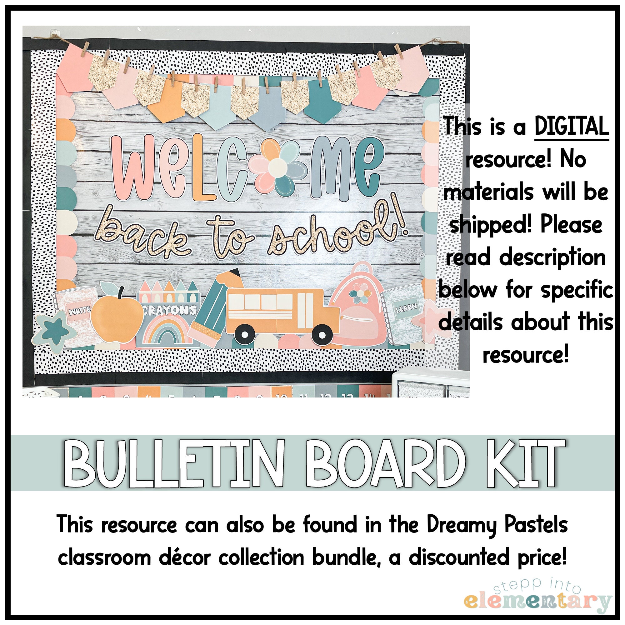 Dreamy Pastels Bulletin Board Kit | Back to School Bulletin Board ...