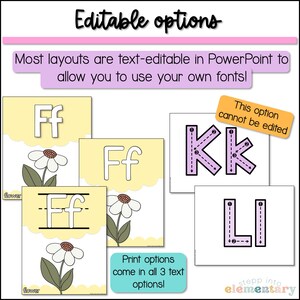 Bright Doodles Alphabet Posters | Print + Cursive Alphabet | Editable ...