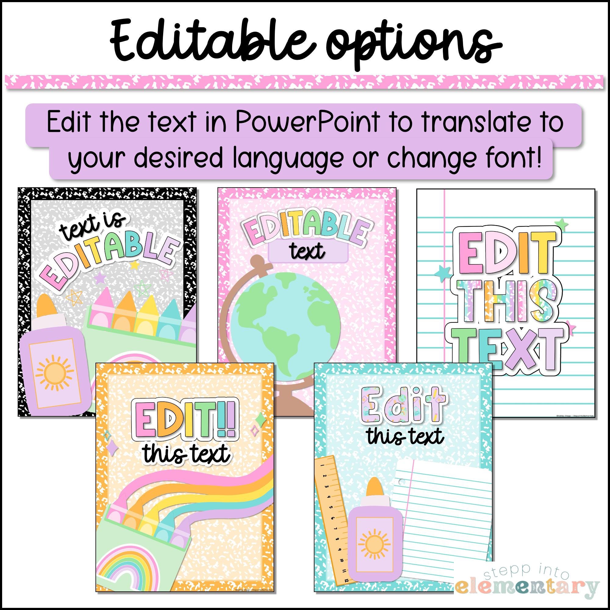 Back to School Inspirational Posters | Composition Notebook Theme (PDF ...