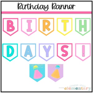 Dreamy Brights Student Birthday Display | Student Birthdays | Bulletin ...