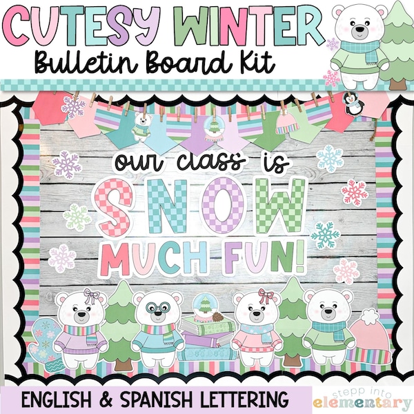 Winter Bulletin Board Kit - Etsy