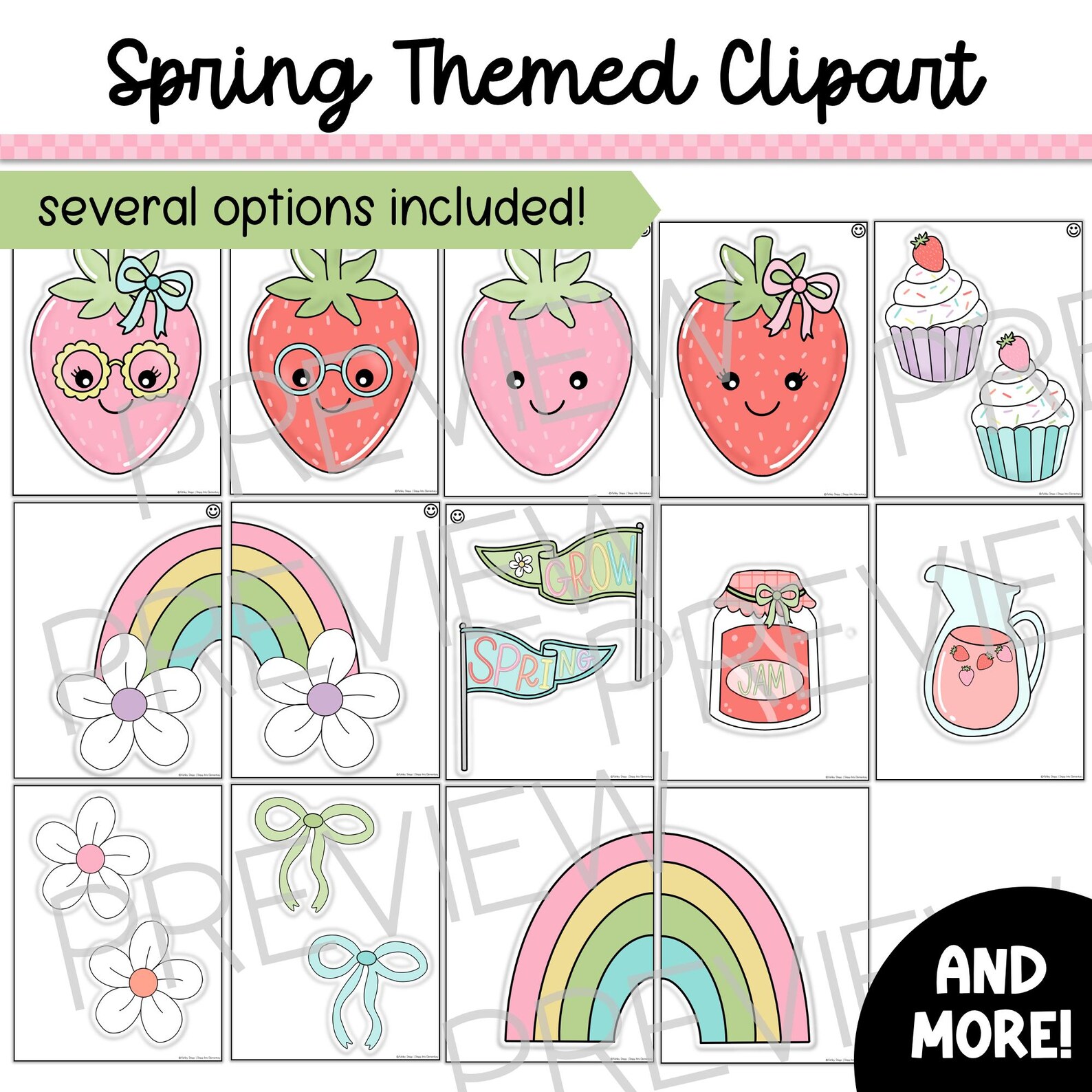Strawberry Spring Bulletin Board Kit | Cutesy Classroom Decor (digital ...