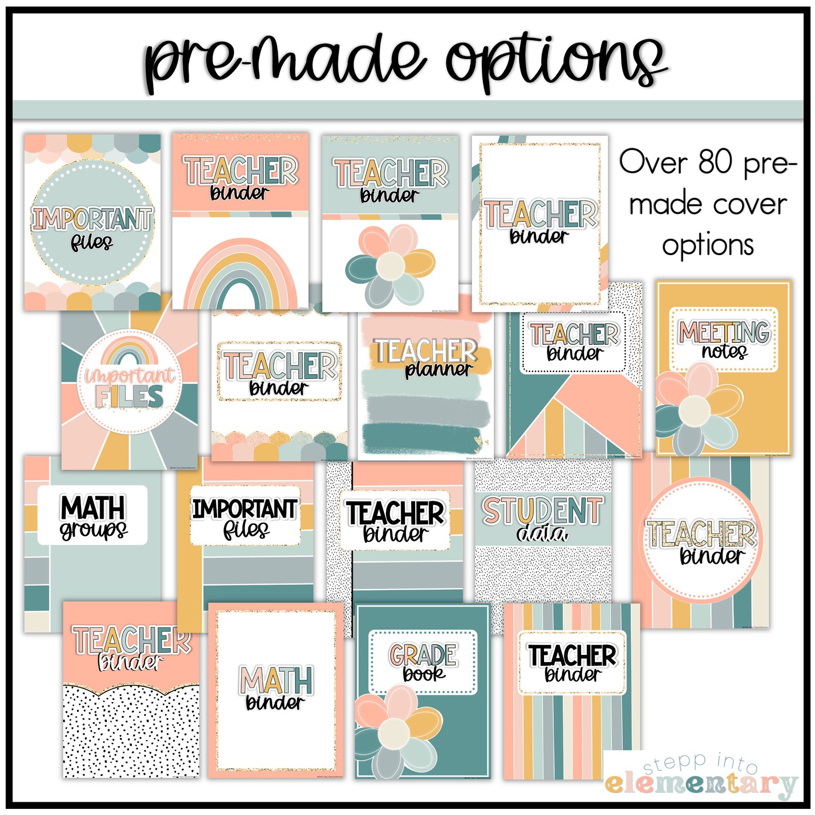 Dreamy Pastels Binder Covers & Spines | Editable | Trendy + Pastel ...