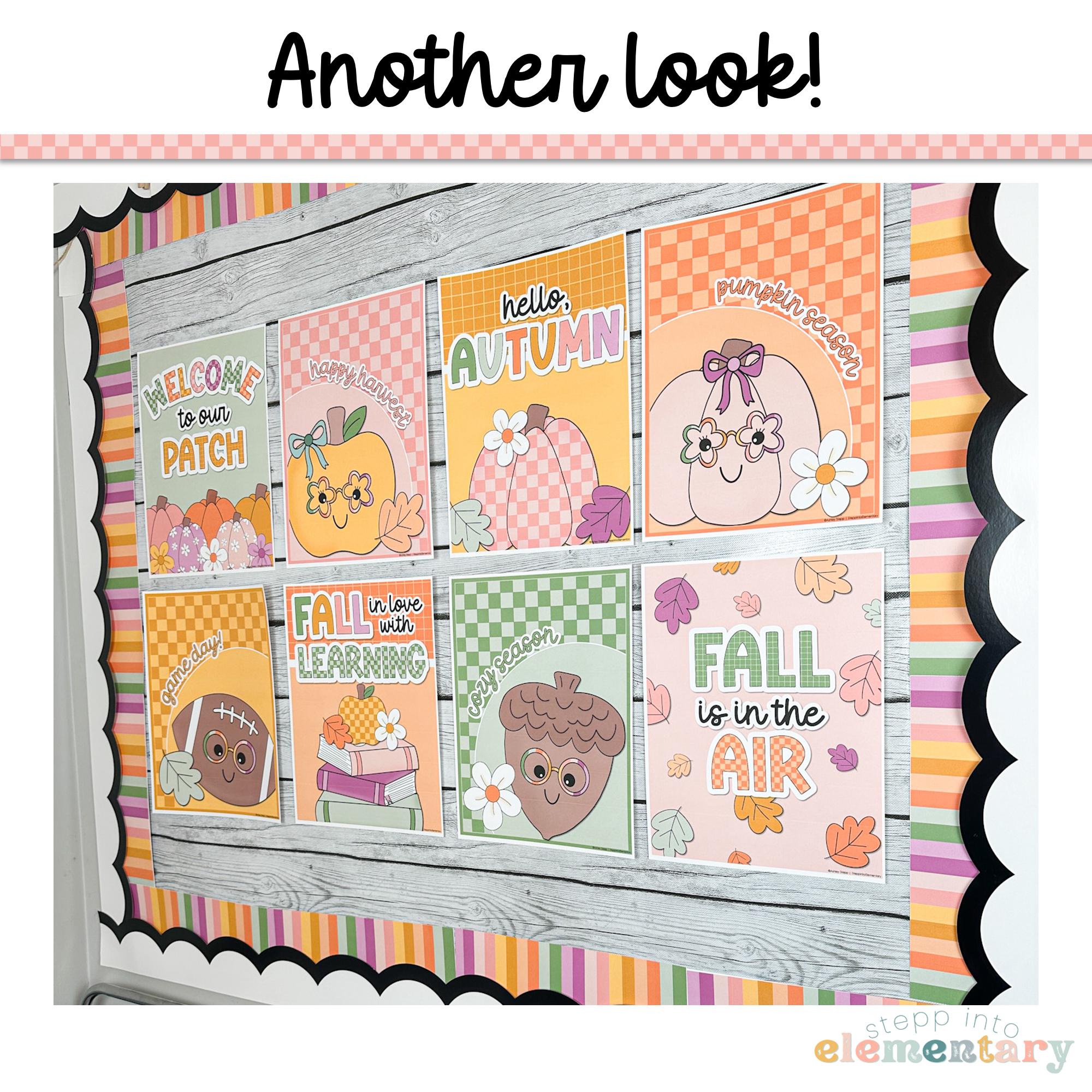 Fall Classroom Posters | Cutesy Autumn Theme, Bulletin Board Decor (PDF ...