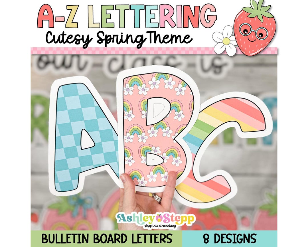 A-Z Bulletin Board Lettering | Spring Decor | Bulletin Board Decor ...