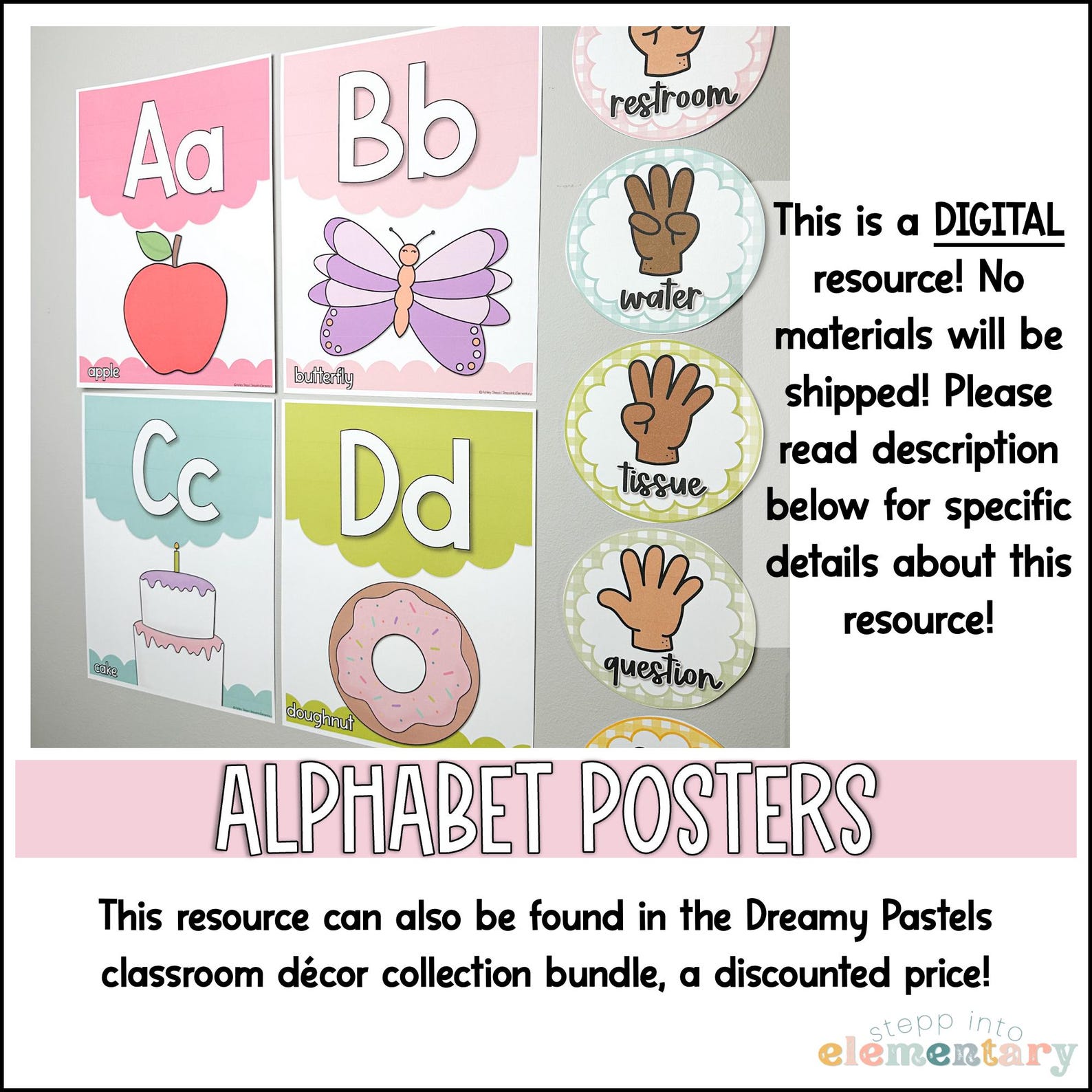 Wildflower Dreams Alphabet Posters | Print + Cursive Alphabet ...