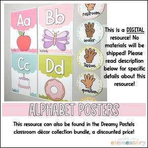 Wildflower Dreams Alphabet Posters | Print + Cursive Alphabet ...