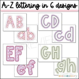 A-Z Bulletin Board Lettering | Wildflower Dreams Decor | Bulletin Board ...