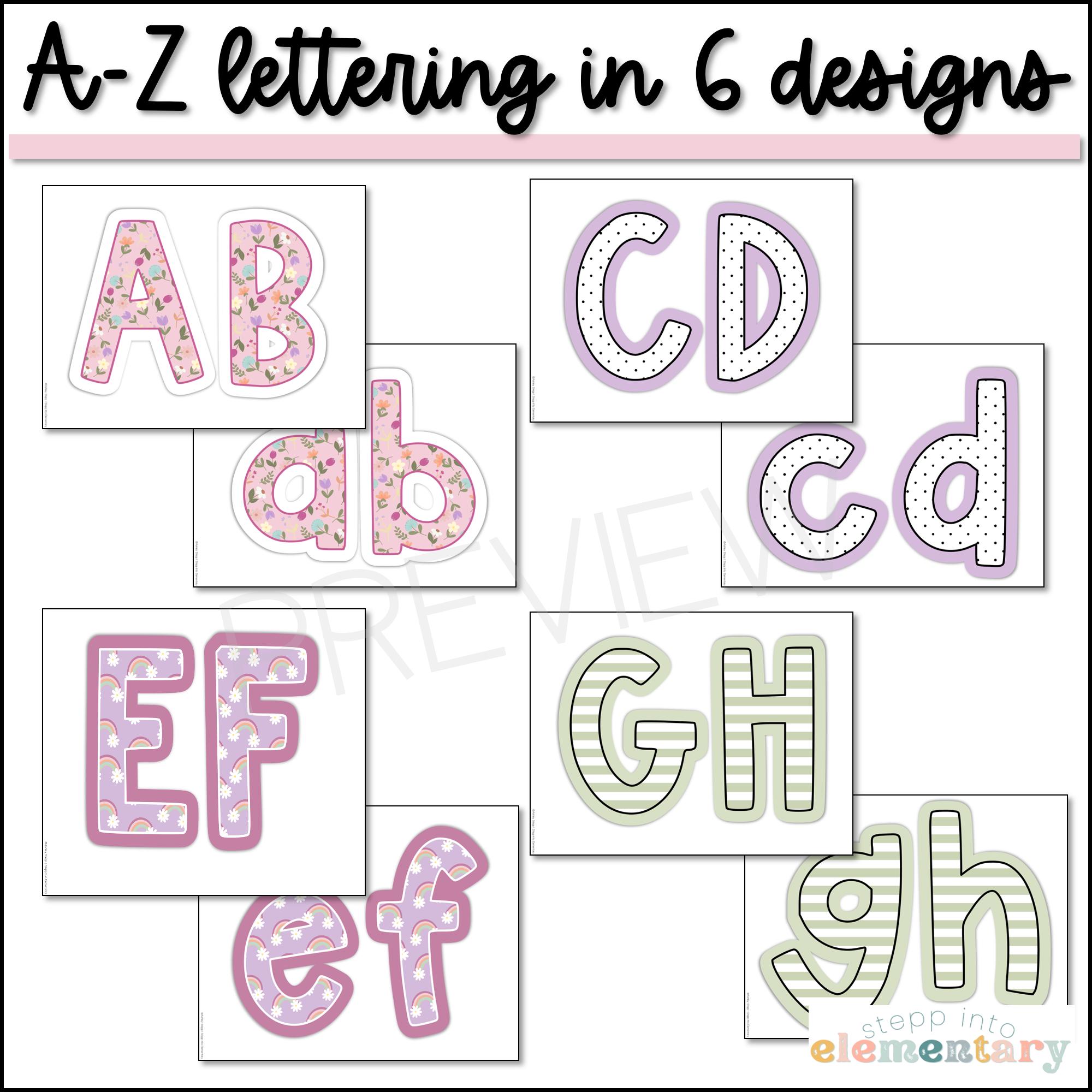 Wildflower Dreams Bulletin Board Letters | Classroom Decor (digital ...