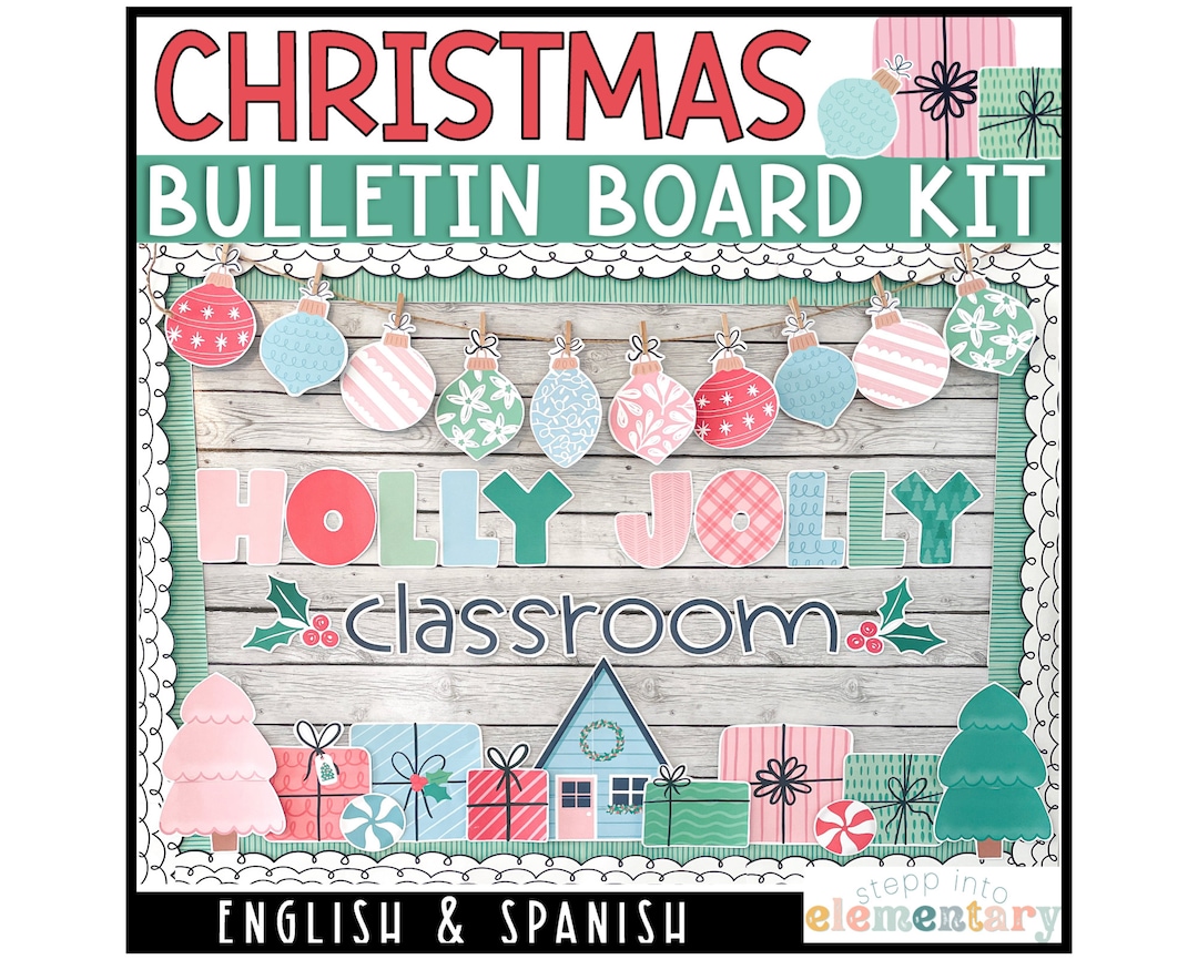 Christmas Bulletin Board Kit December Bulletin Board Christmas/holiday ...