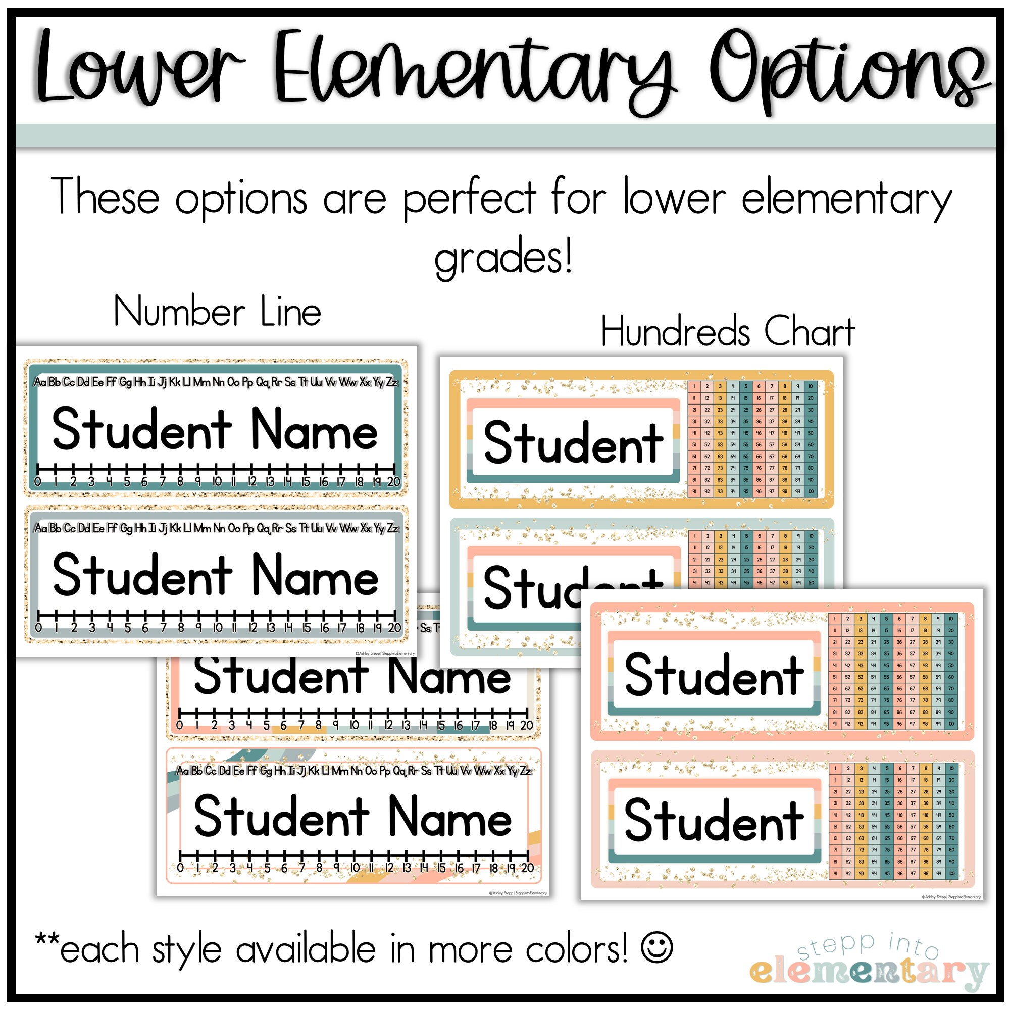 Dreamy Pastels Student Name Plates Desk Plate Tags - Etsy