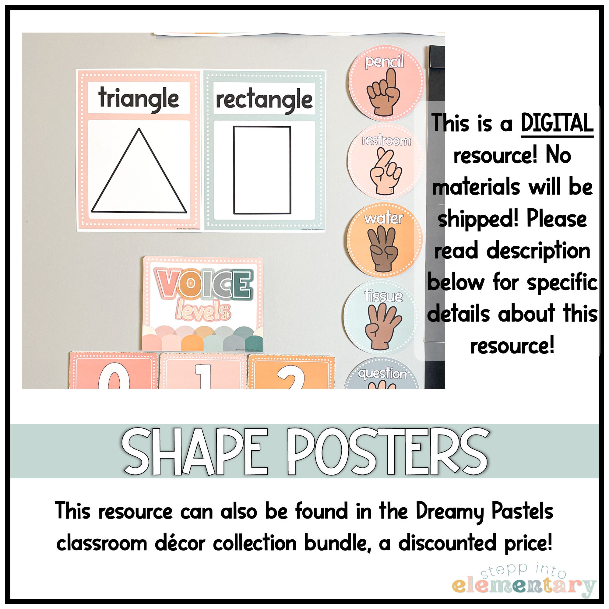 Dreamy Pastels Shape Posters | Math Posters | 2D & 3D Shapes | Trendy ...