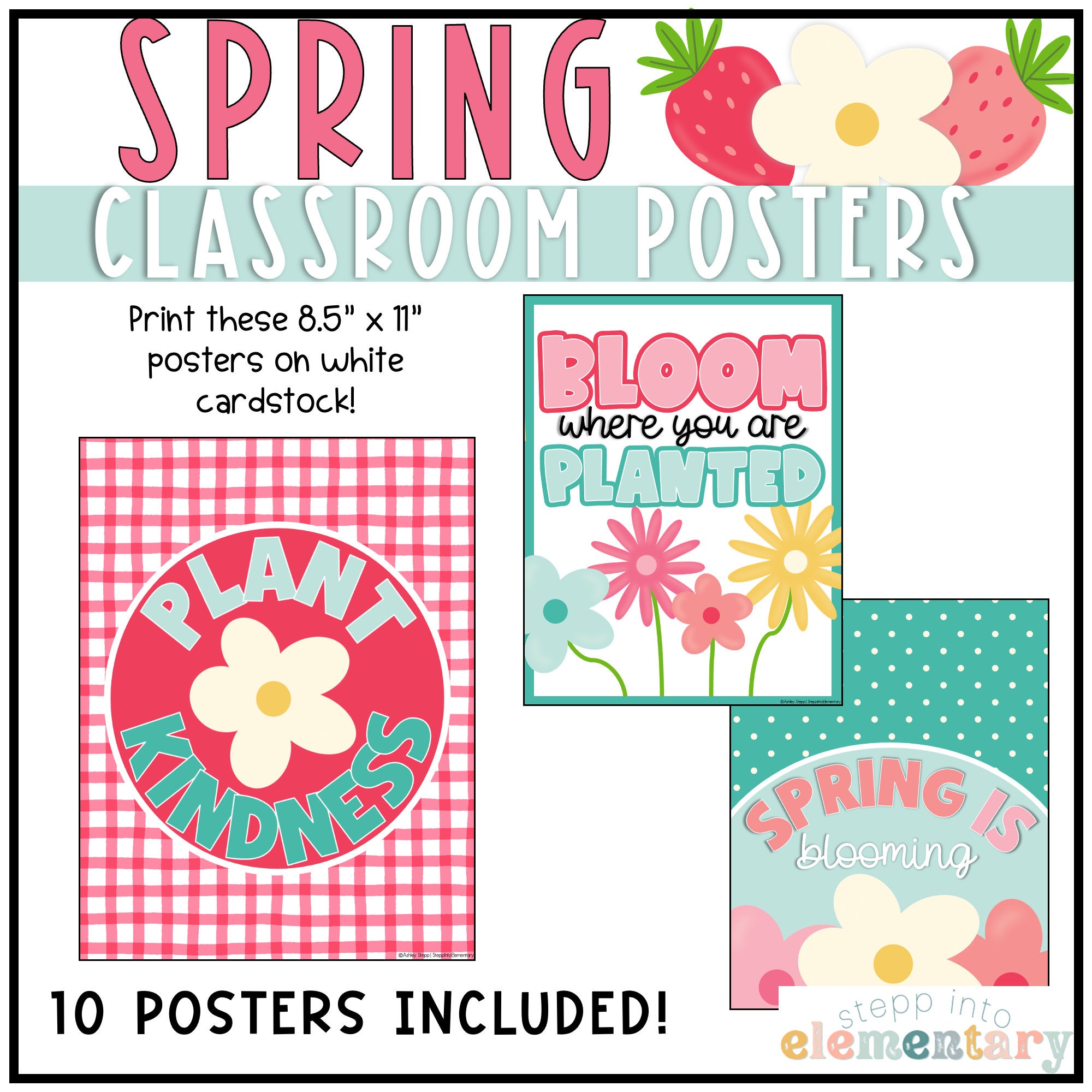 Spring Classroom Posters | Inspirational Bulletin Board Decor (PDF) - Etsy