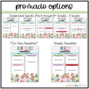 Christmas Classroom Newsletters | Trendy Christmas Newsletter Templates ...