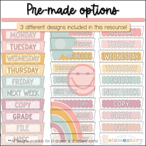 Pastel Doodles Rolling Cart Labels | Teacher Cart | Classroom ...