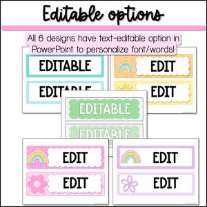 Bright Doodles Daily Schedule Display & Cards | Editable | Trendy ...