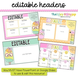 Cutesy Summer Classroom Slides | Teacher Organization (digital Download ...