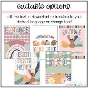 Trendy Thanksgiving Classroom Posters | Neutral Decor (digital Download ...