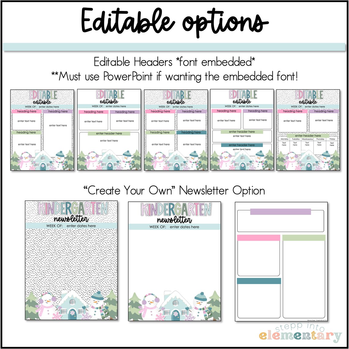 Winter Classroom Newsletter Templates | Editable, Trendy (powerpoint or ...