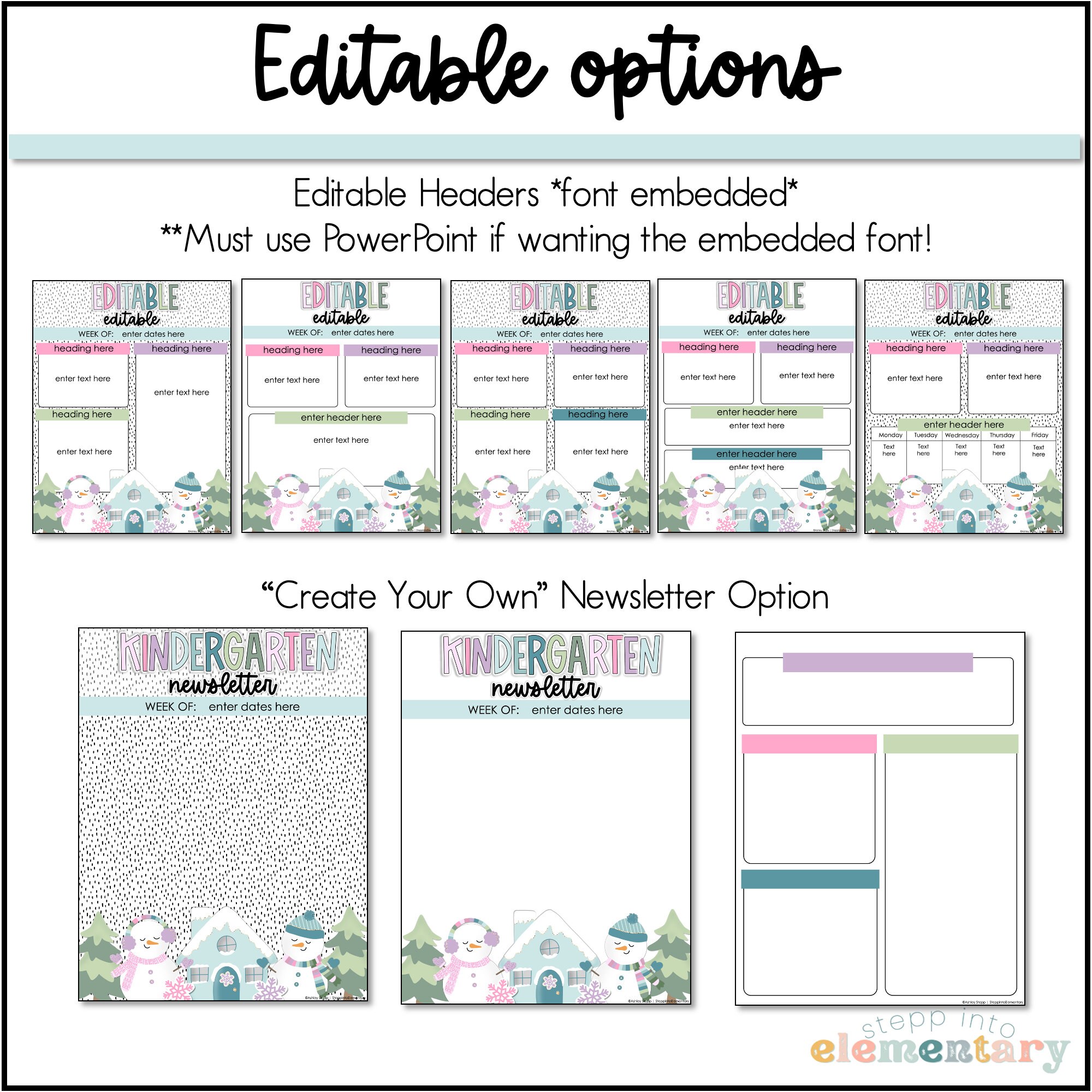 Winter Classroom Newsletter Templates | Editable, Trendy (powerpoint or ...