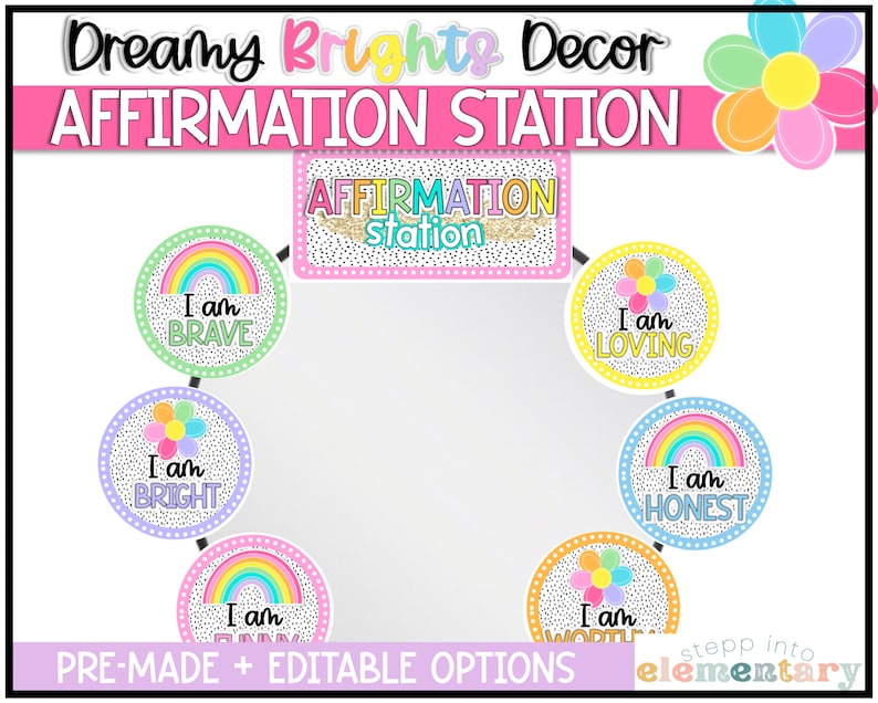 Dreamy Brights Affirmation Station | Student Affirmations | Editable ...