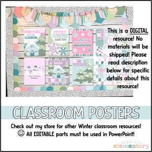 Winter Classroom Posters Set | Trendy Winter Decorations | Winter ...