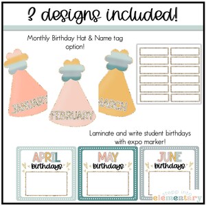 Dreamy Pastels Student Birthday Display | Student Birthdays | Bulletin ...