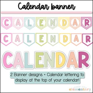 Wildflower Dreams Classroom Calendar Set | Pocket Chart | Trendy ...
