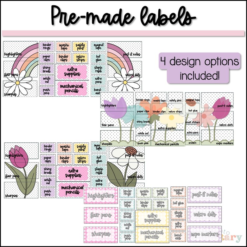 Wildflower Dreams Teacher Toolbox Labels | Classroom Organization ...