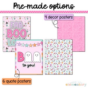 Halloween Classroom Posters Set | Cutesy Halloween Inspirational ...