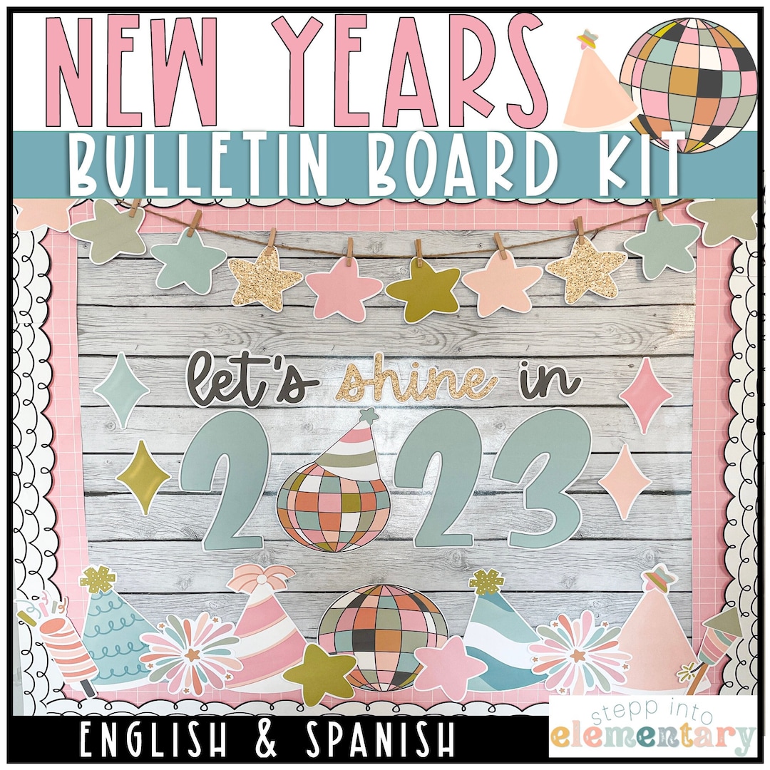 New Years Bulletin Board Kit 2024 Edition New Year - Etsy