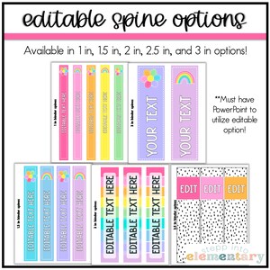 Dreamy Brights Binder Covers & Spines | Editable | Trendy + Bright ...