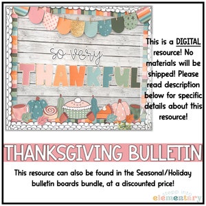 Thanksgiving Bulletin Board Kit & Student Activity | November Bulletin ...