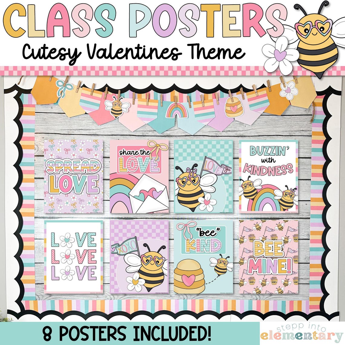 Cutesy Valentines Classroom Posters | Bulletin Board Decor (PDF) - Etsy