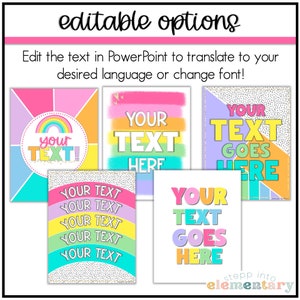 Dreamy Brights Classroom Posters Set | Bulletin Board | Trendy + Bright ...