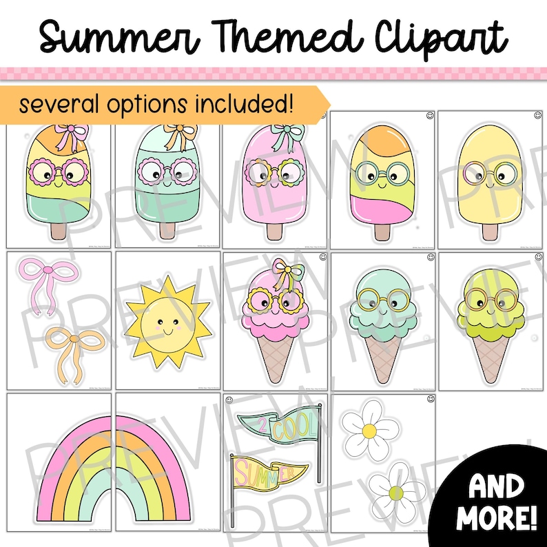 Cutesy Ice Cream Summer Bulletin Board Kit | Classroom Decor (digital ...