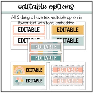 Dreamy Pastels Daily Schedule Display & Cards | Editable | Trendy ...