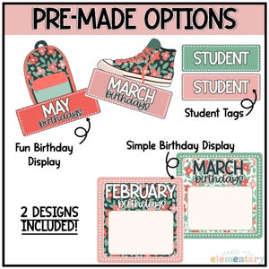 Modern School Style Student Birthday Display | Student Birthdays ...