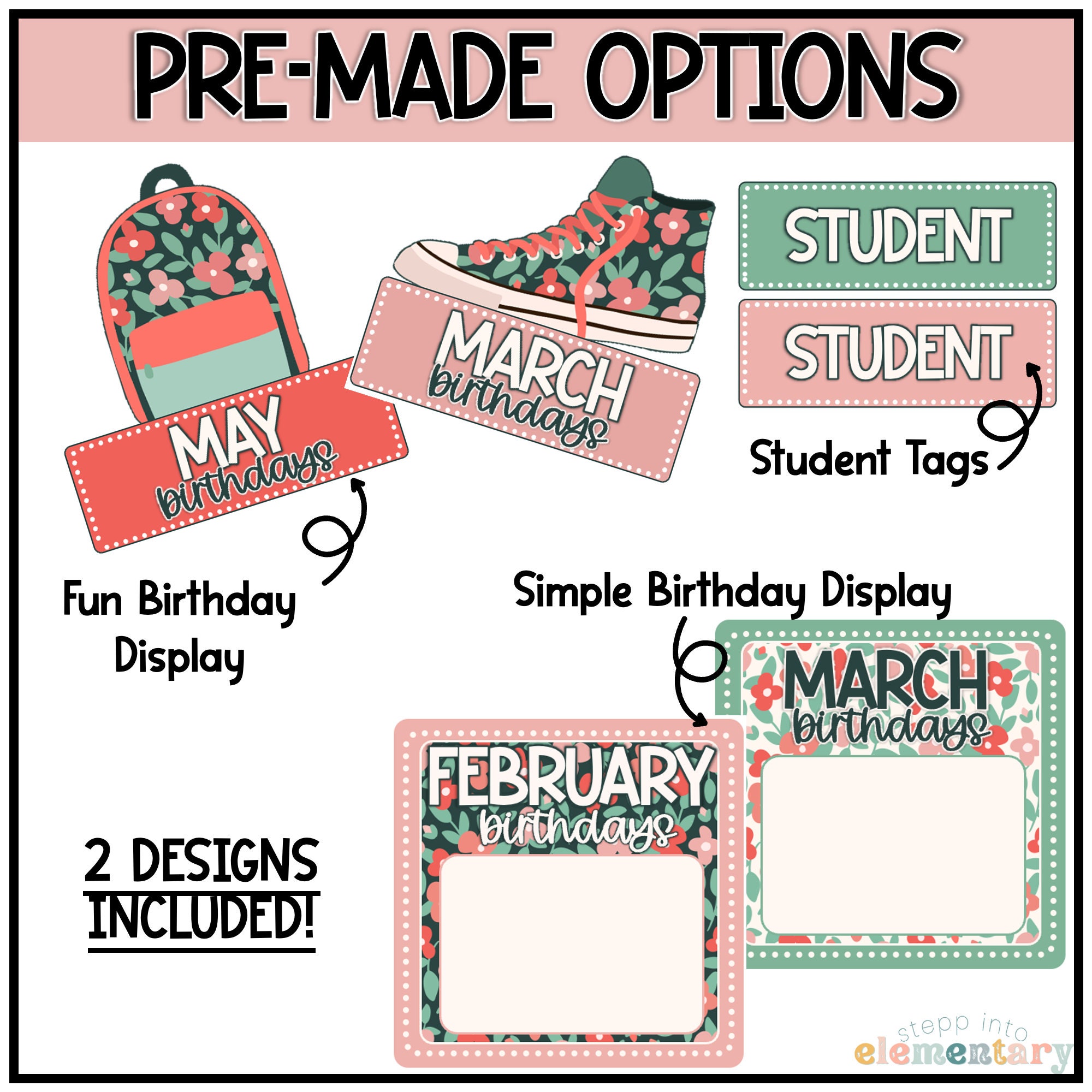 Modern School Style Student Birthday Display Student - Etsy