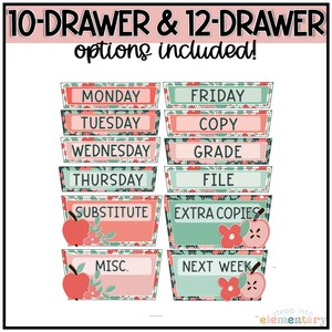 Modern School Style Rolling Cart Labels | Editable Classroom Decor ...