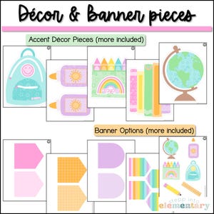 Bright Doodles Bulletin Board Kit | Back to School Decor (digital ...