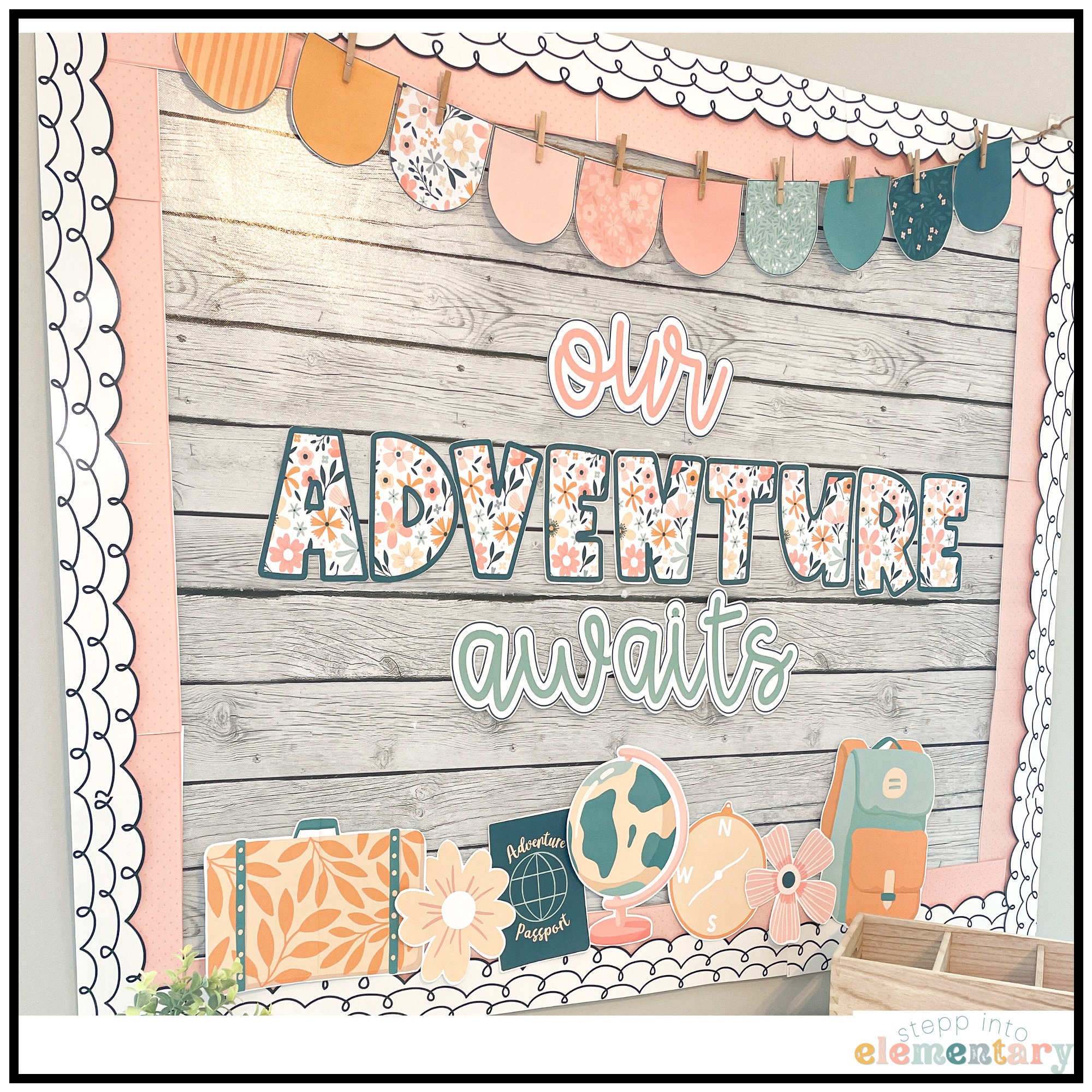 Floral Boho Classroom Bulletin Board Kit | Back to School Decor ...