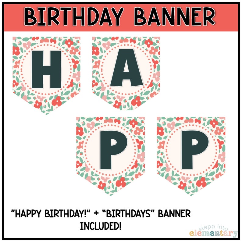 Modern Student Birthday Bulletin Board Display | Classroom Decor ...