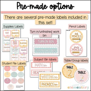 Pastel Doodles Classroom Labels Set | Teacher Organization | Trendy ...