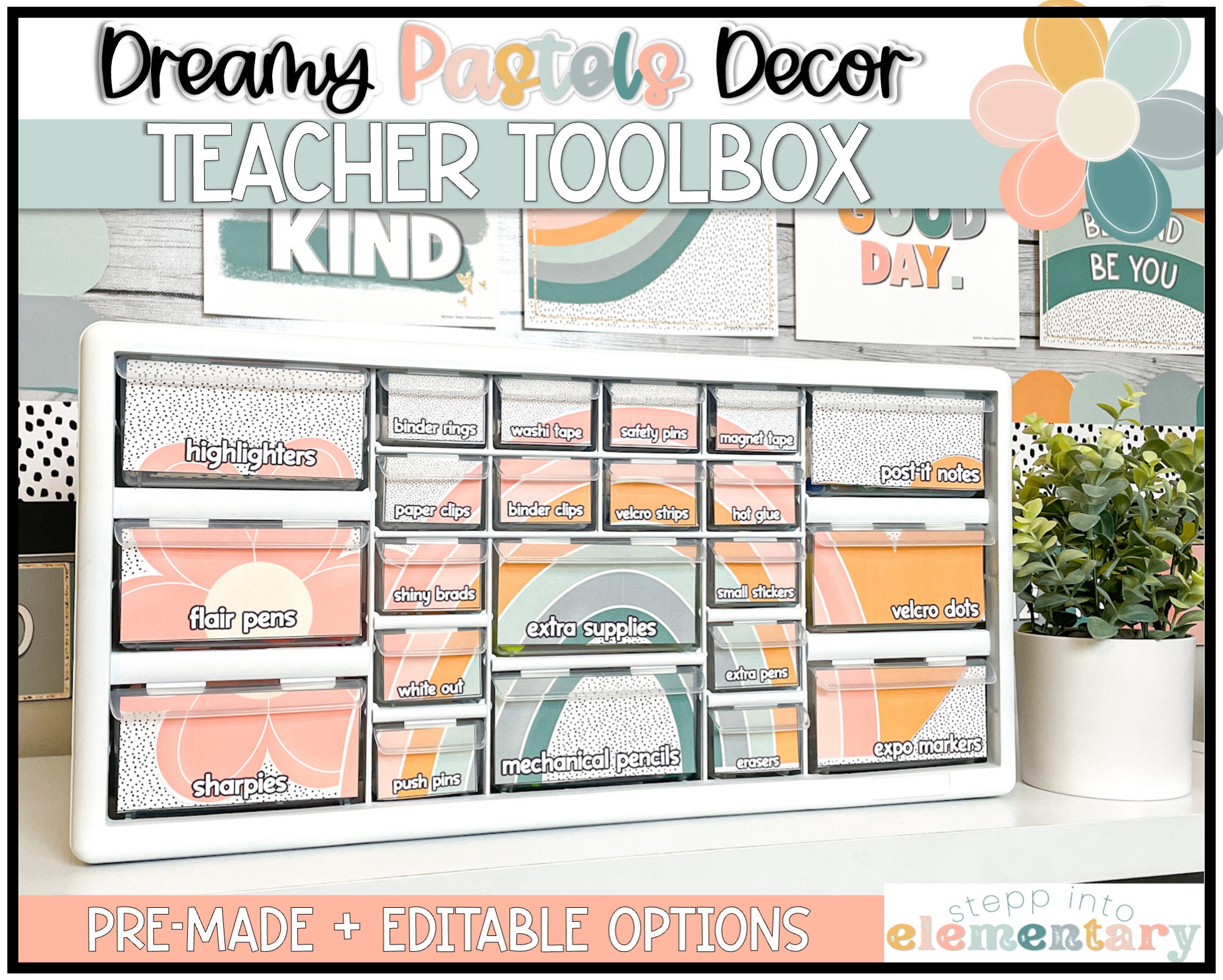 Dreamy Pastels Teacher Toolbox Labels Classroom Organization - Etsy