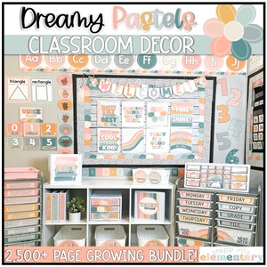 Dreamy Pastels Classroom Decor | Trendy + Pastel Classroom Decor 3,000 ...